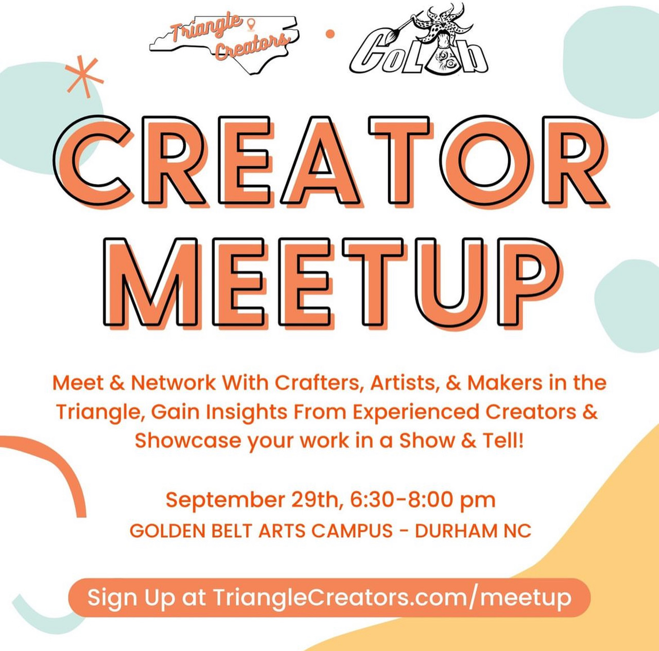 Triangle Creator Meetup - Golden Belt Arts